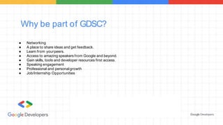 Introduction to GDSCs .pptx | Web Development | Internet