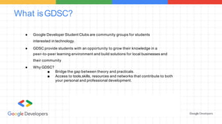 Introduction to GDSCs .pptx | Web Development | Internet