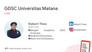 Introduction to GDSC Universitas Matana | PPT