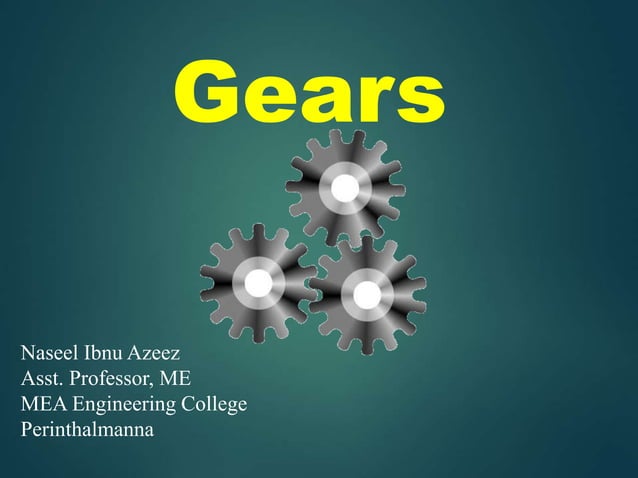 Introduction to gears | PPTX | Physics | Science