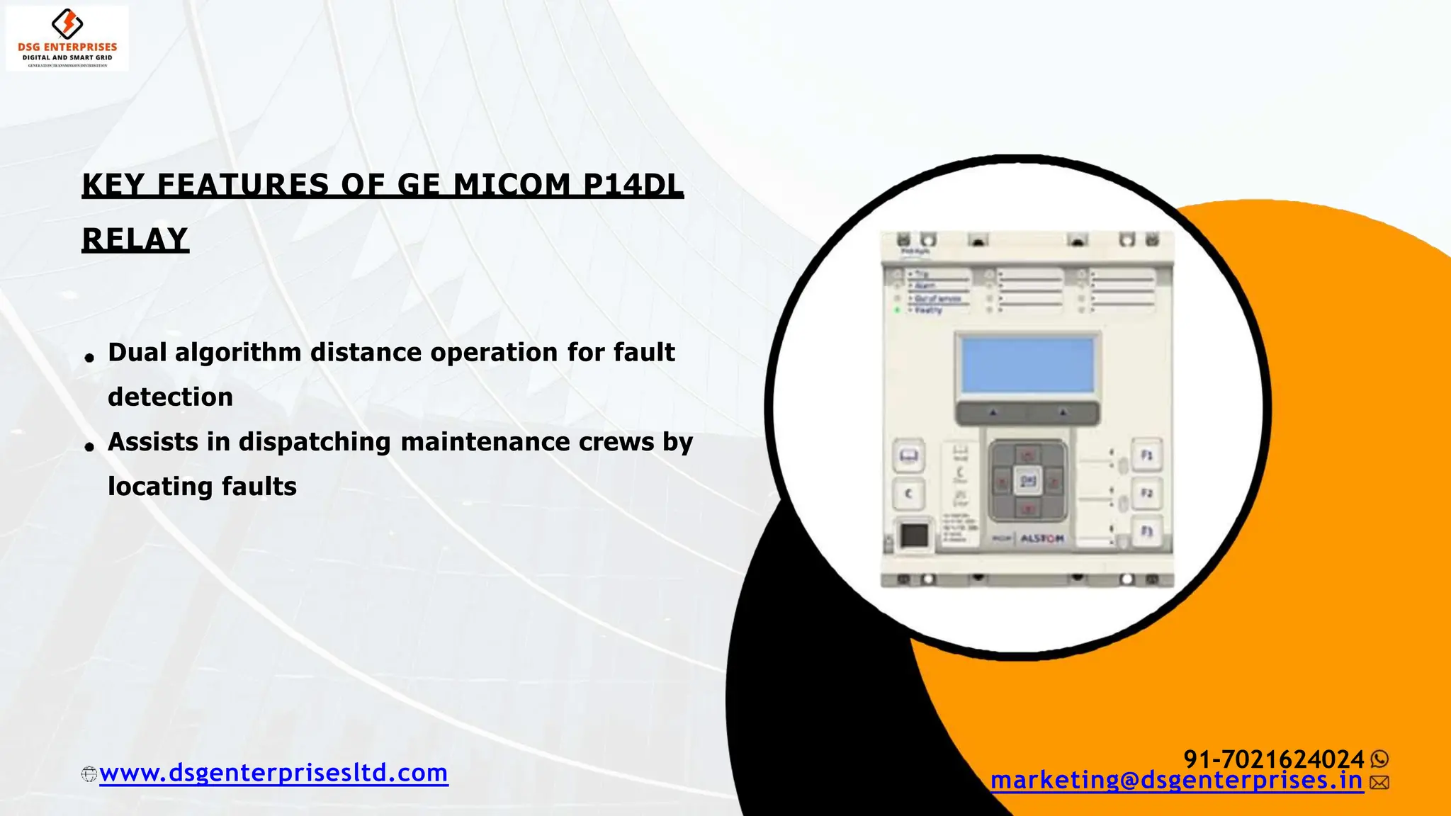 Introduction to GE Micom P14DL Empowering Alstom Agile Transmission ...