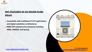 Introduction to GE Micom P14DL Empowering Alstom Agile Transmission ...