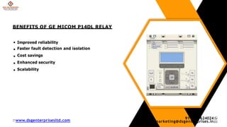 Introduction to GE Micom P14DL Empowering Alstom Agile Transmission ...