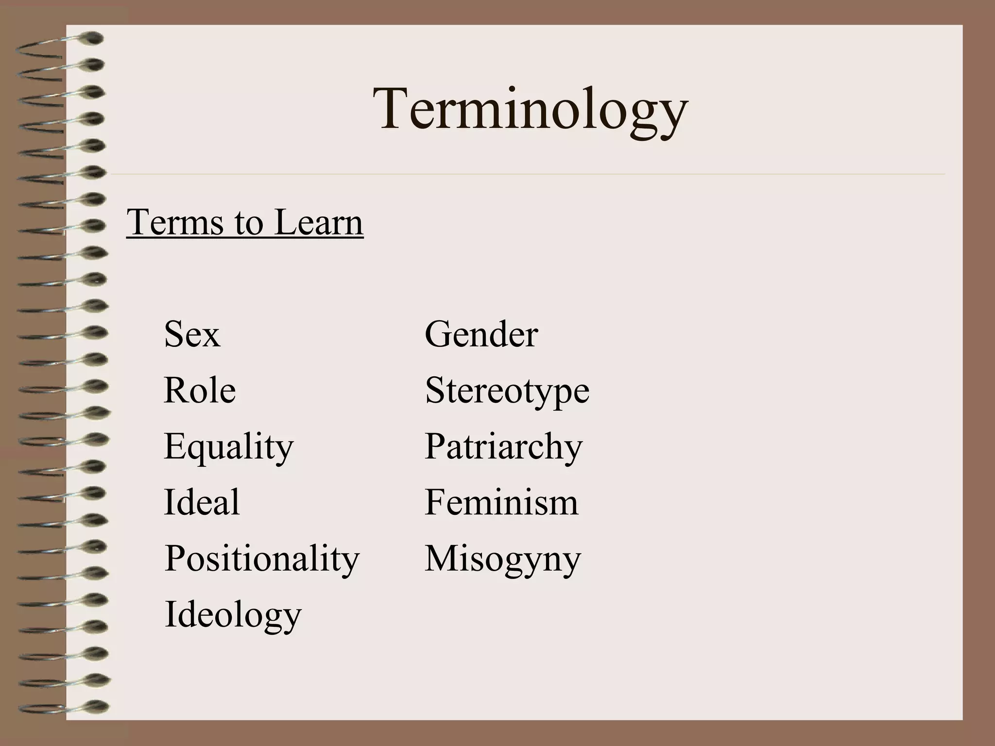 Introduction to Women's and Gender Studies Lecture | PPT