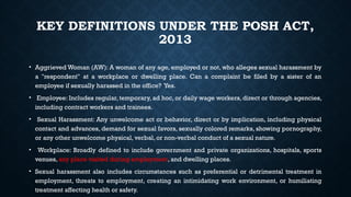 Introduction to Gender Sensitization and POSH Act | PPTX