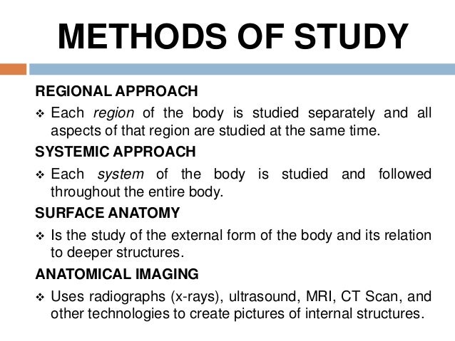 Introduction to General Anatomy I