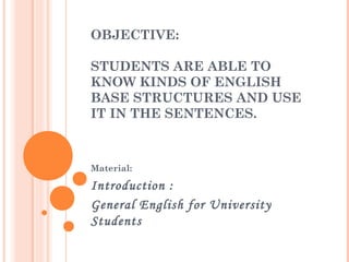 Introduction to general english | PPT
