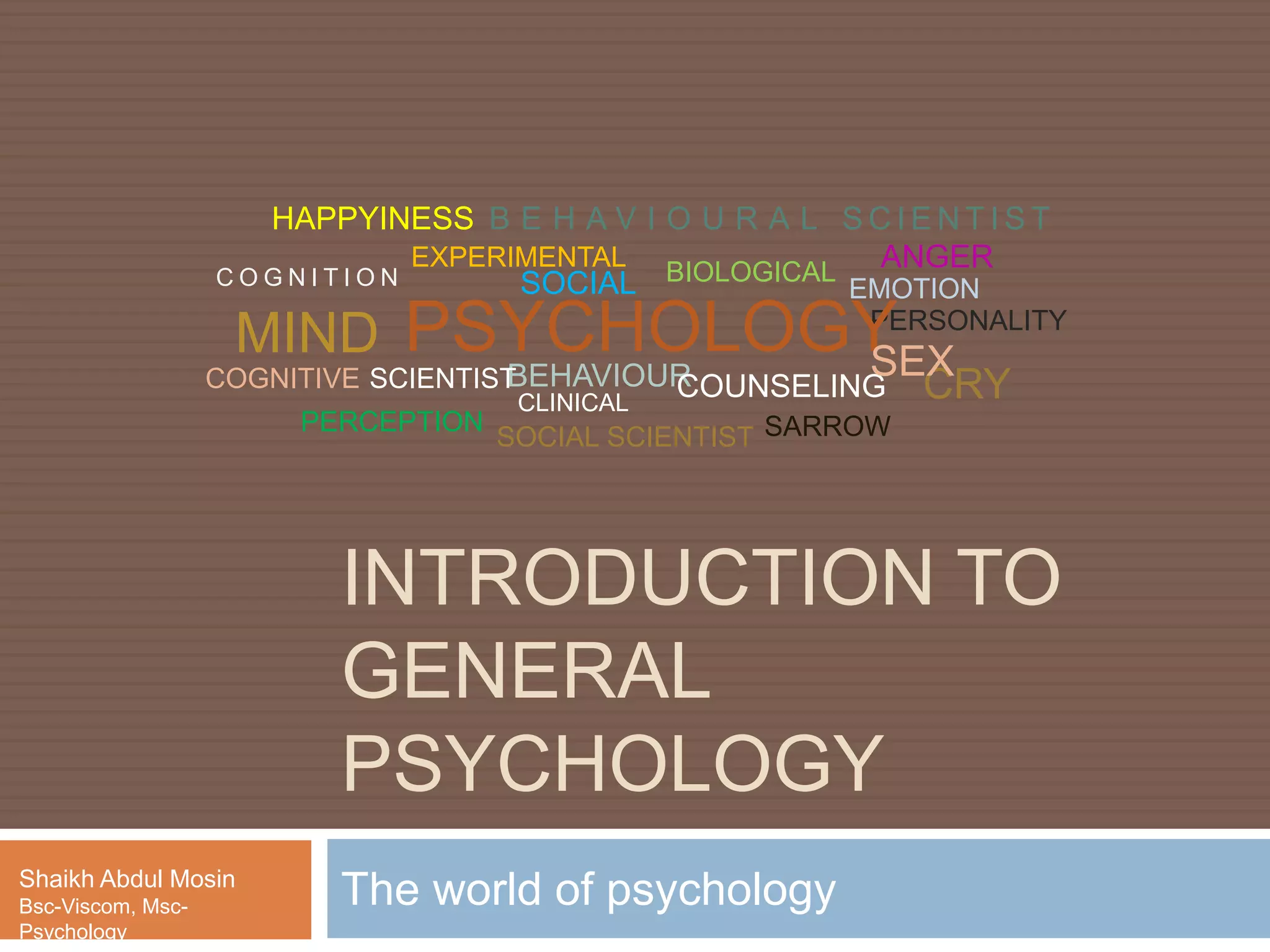 Introduction to general psychology | PPTX