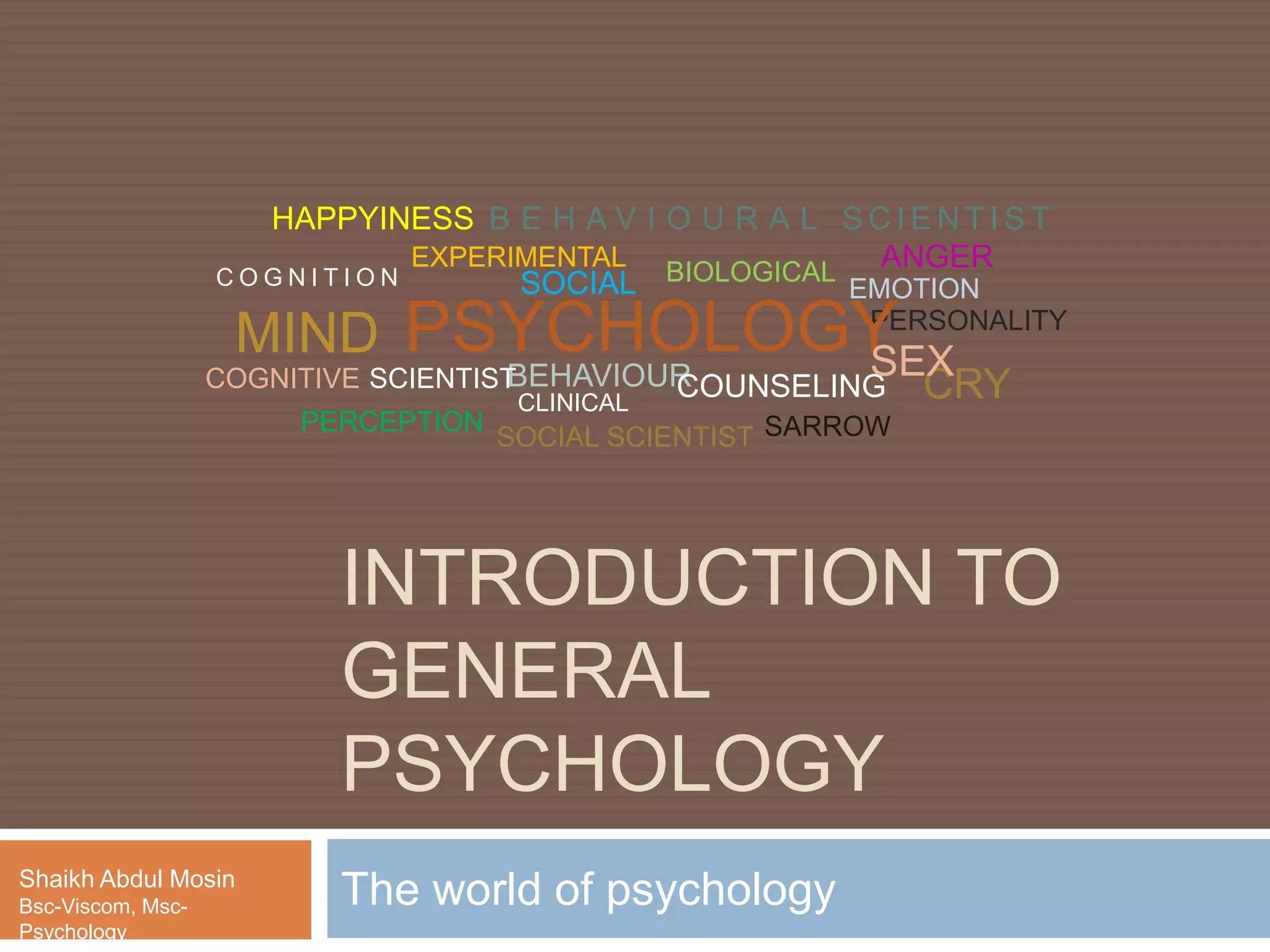 Introduction to general psychology | PPTX