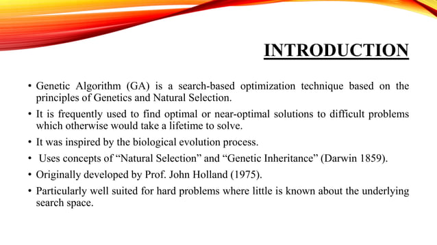 Introduction To Genetic Algorithms Ppt