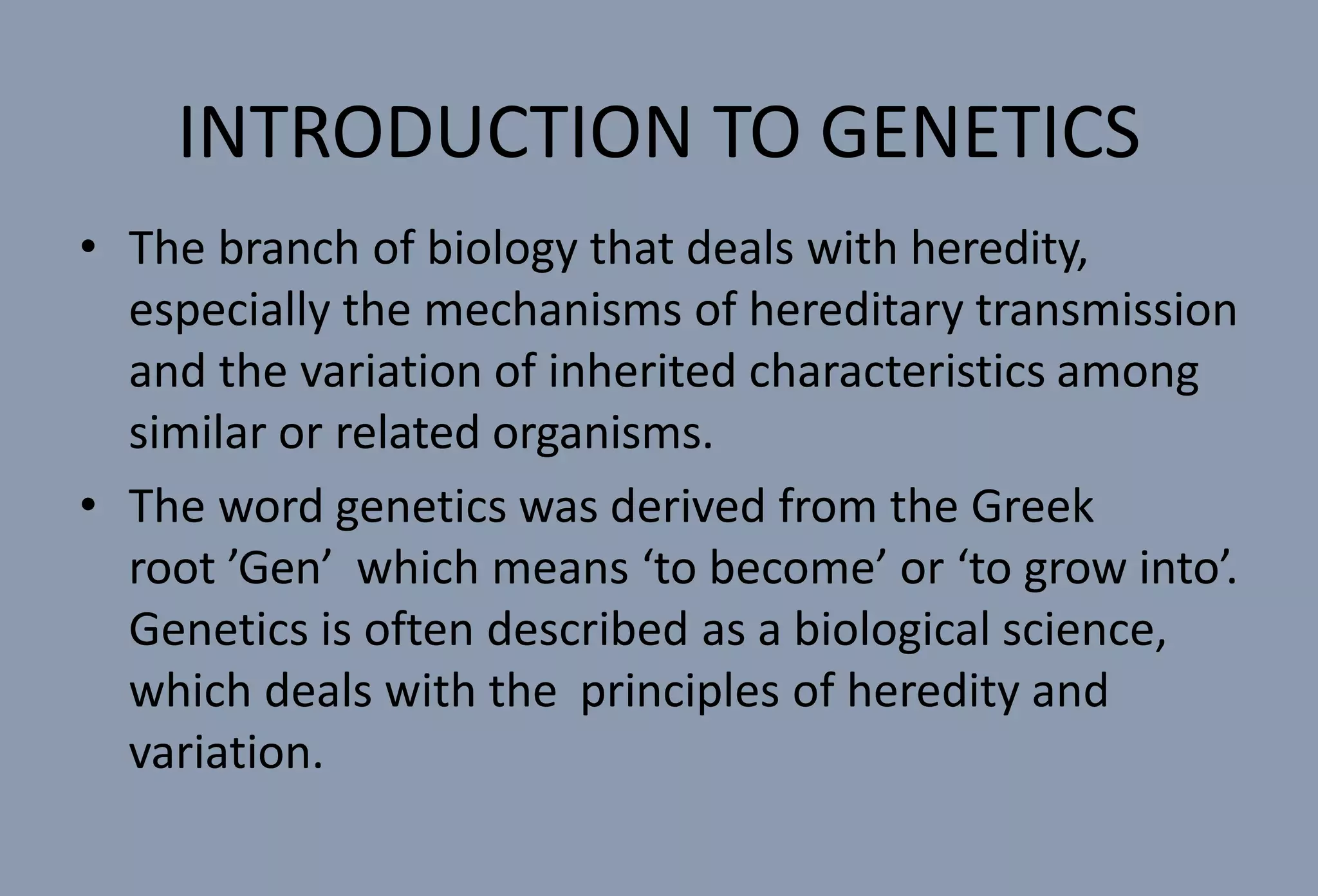 Introduction to genetics | PDF