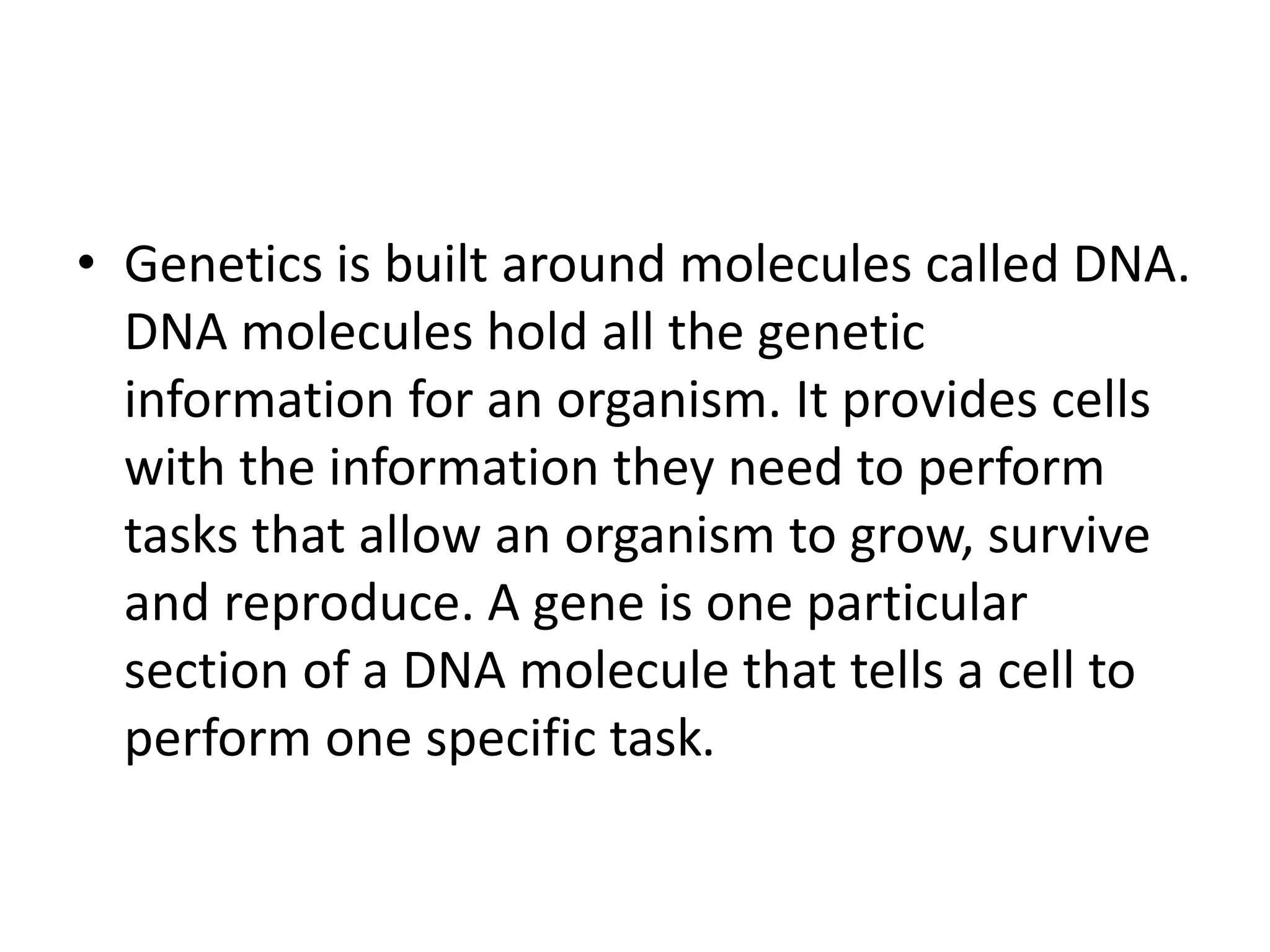 Introduction to genetics.pptx | Biological Sciences | Science