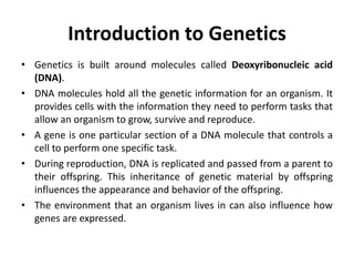Introduction to Genetics - Genetic variation and heredity | PPT