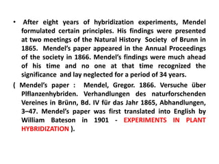 Introduction to Genetics - Mendelism SMG | PPTX