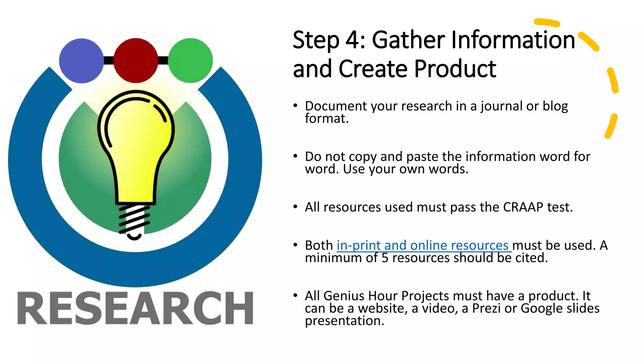 Introduction to Genius Hour | PPTX