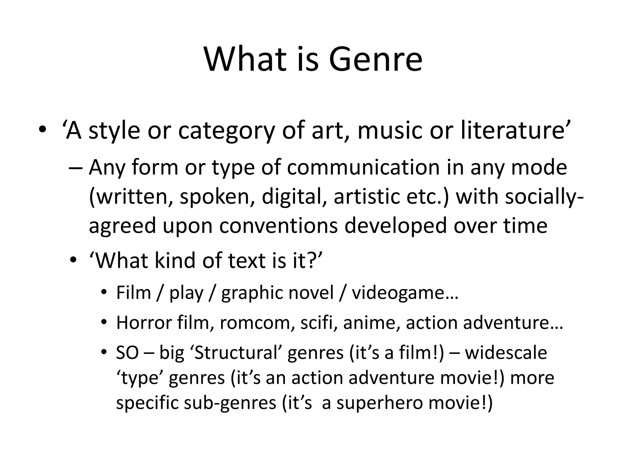 Introduction to genre | PPT