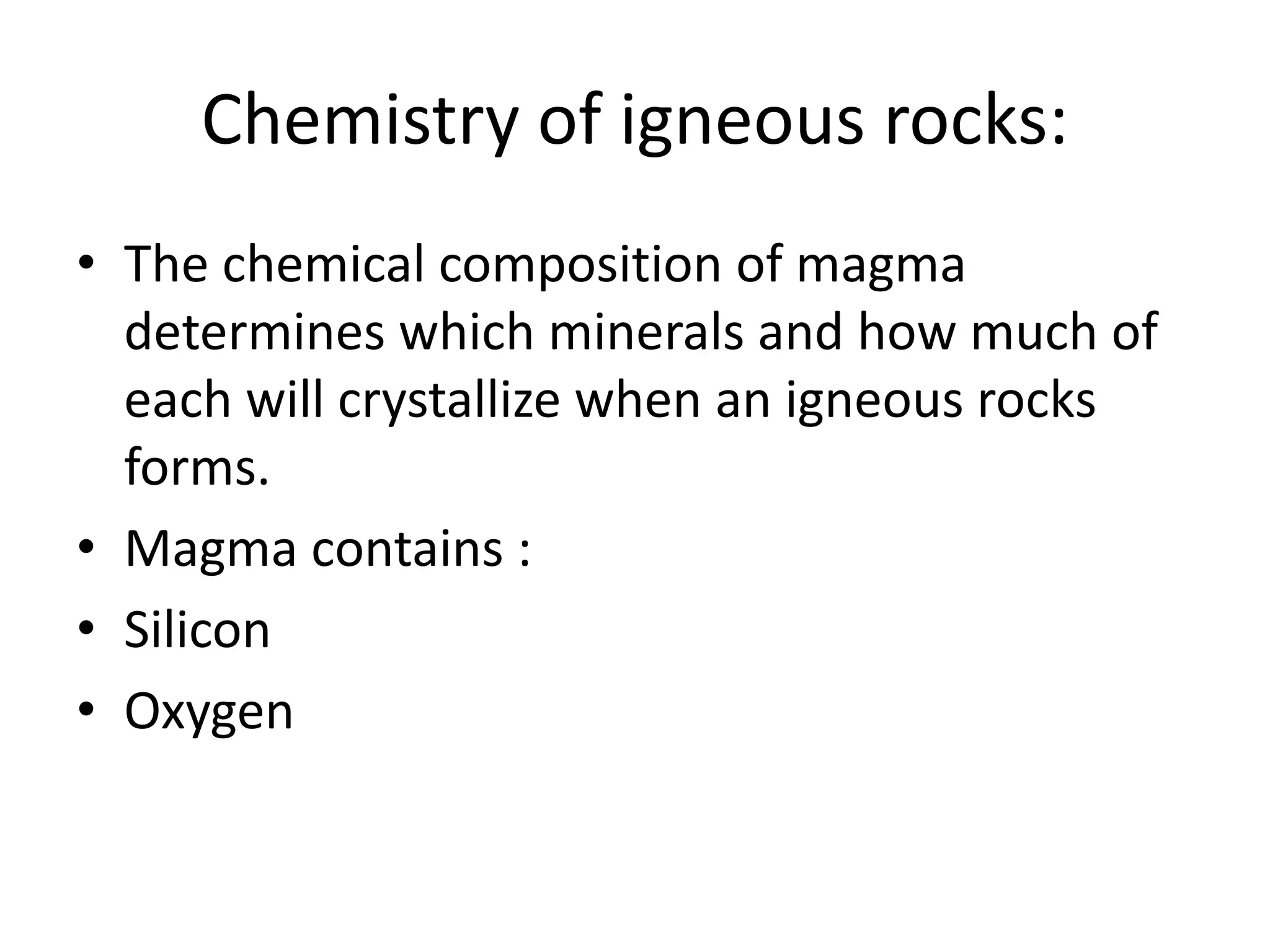 Introduction to Geochemistry of Igneous Rocks | PPTX