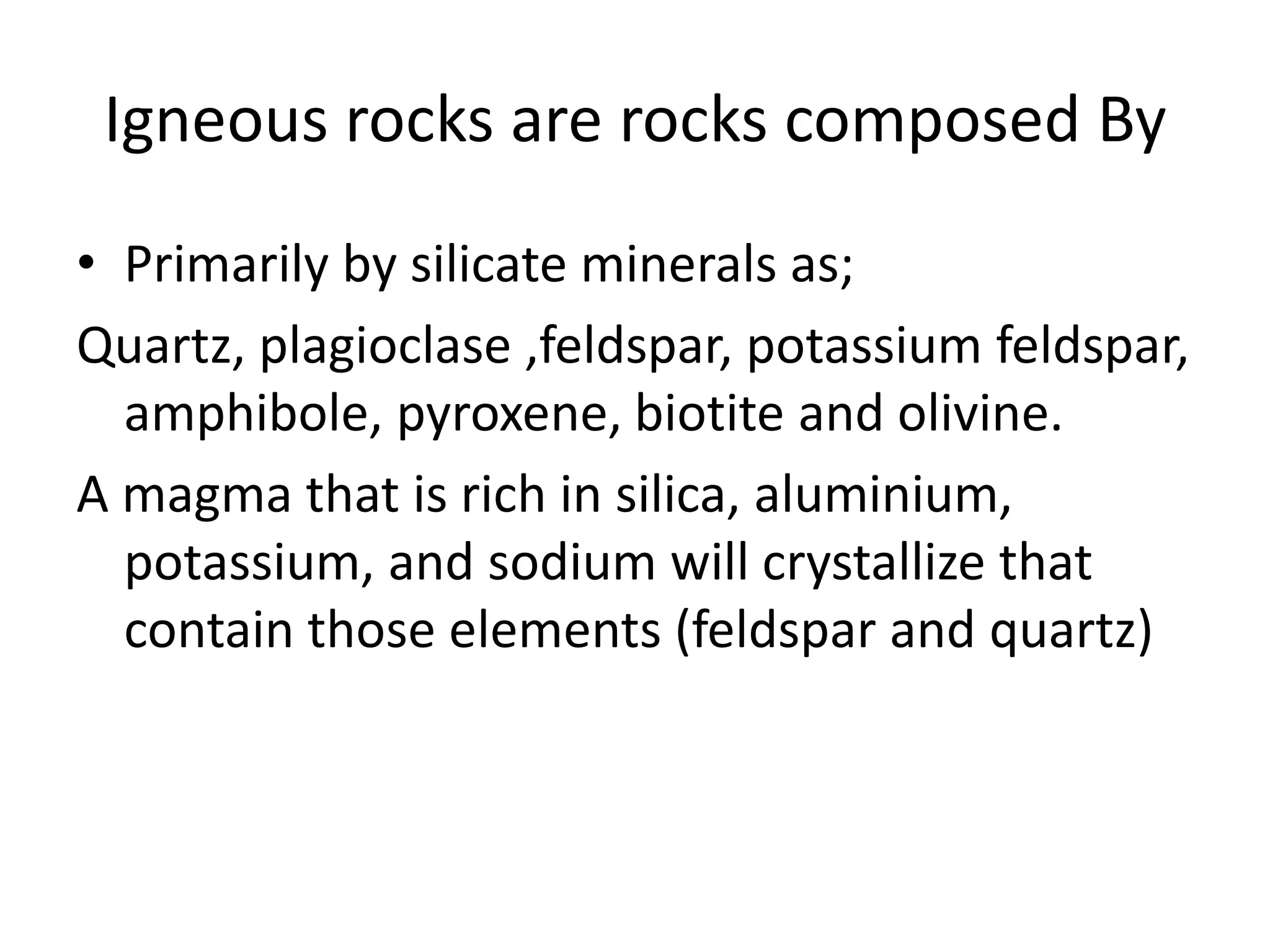 Introduction to Geochemistry of Igneous Rocks | PPTX