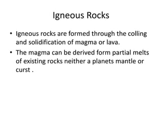 Introduction to Geochemistry of Igneous Rocks | PPTX