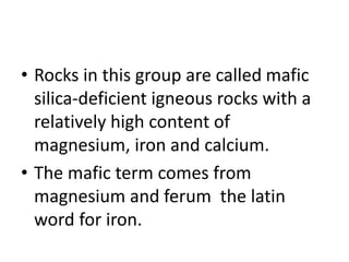 Introduction to Geochemistry of Igneous Rocks | PPTX