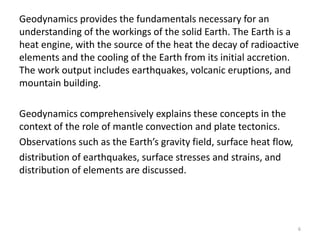 Introduction to geodynamics | PPTX