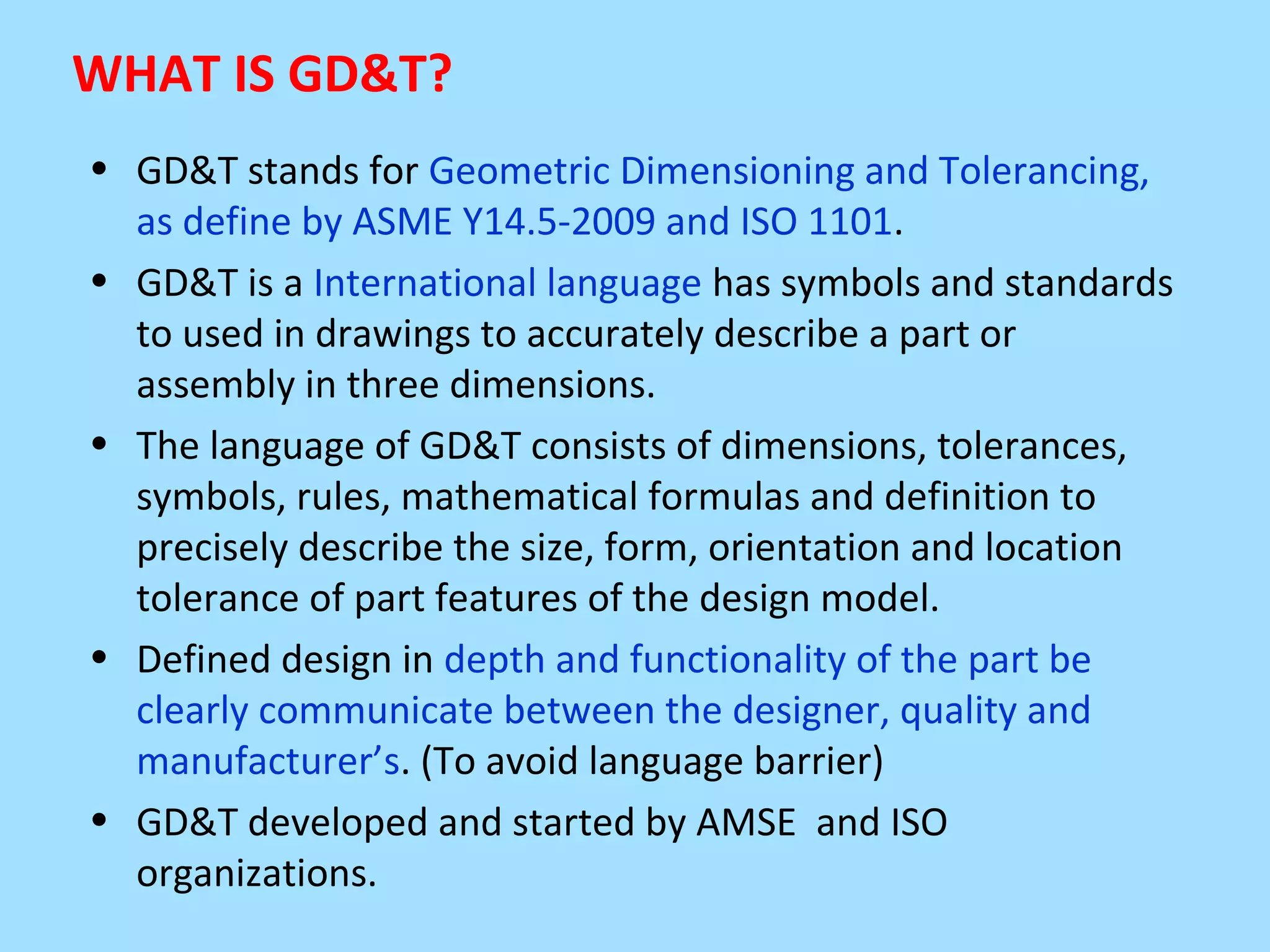 Introduction to Geometric Dimensioning and Tolerancing (GD&T) | PPT