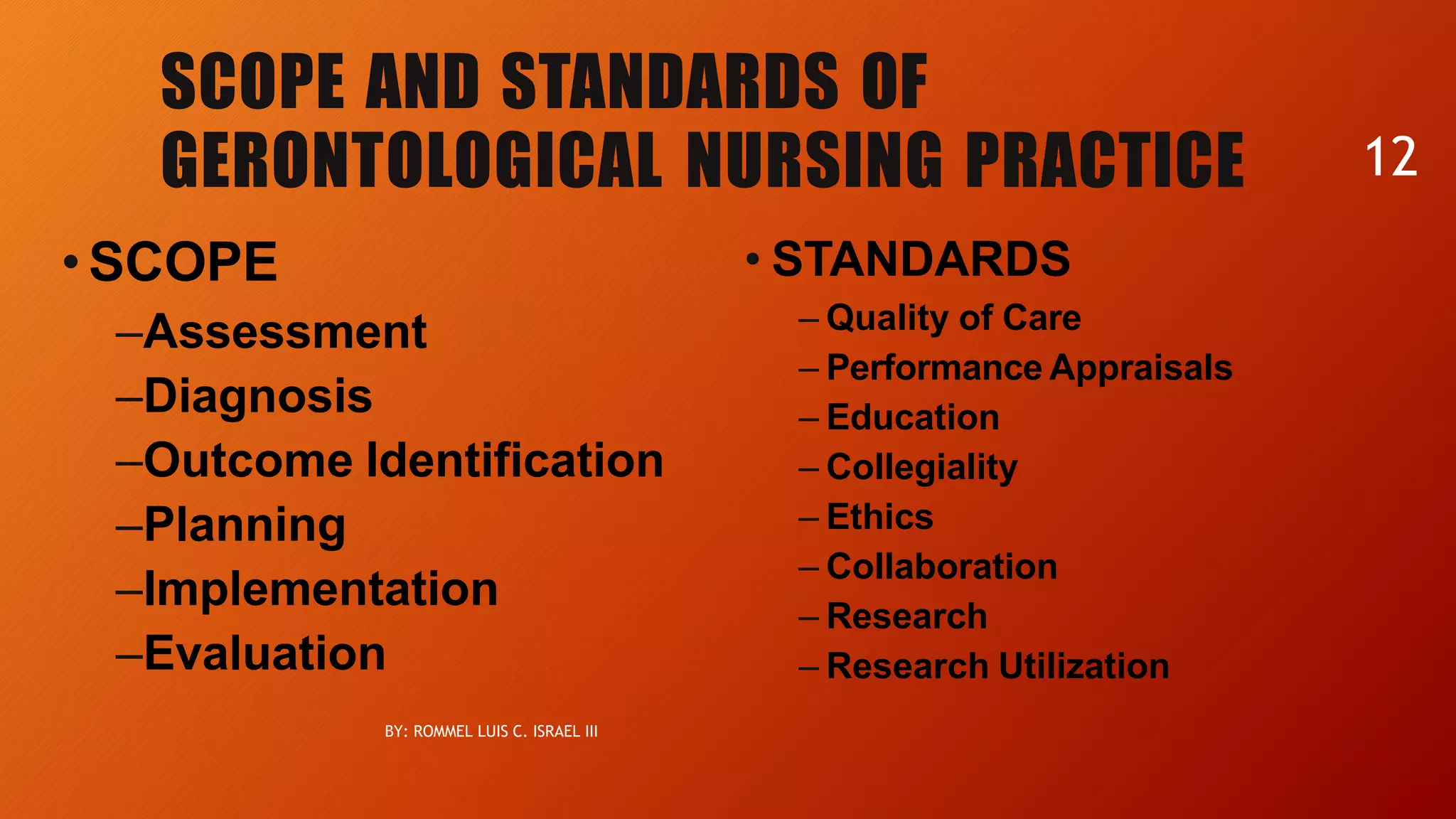 INTRODUCTION TO GERONTOLOGICAL NURSING | PPTX