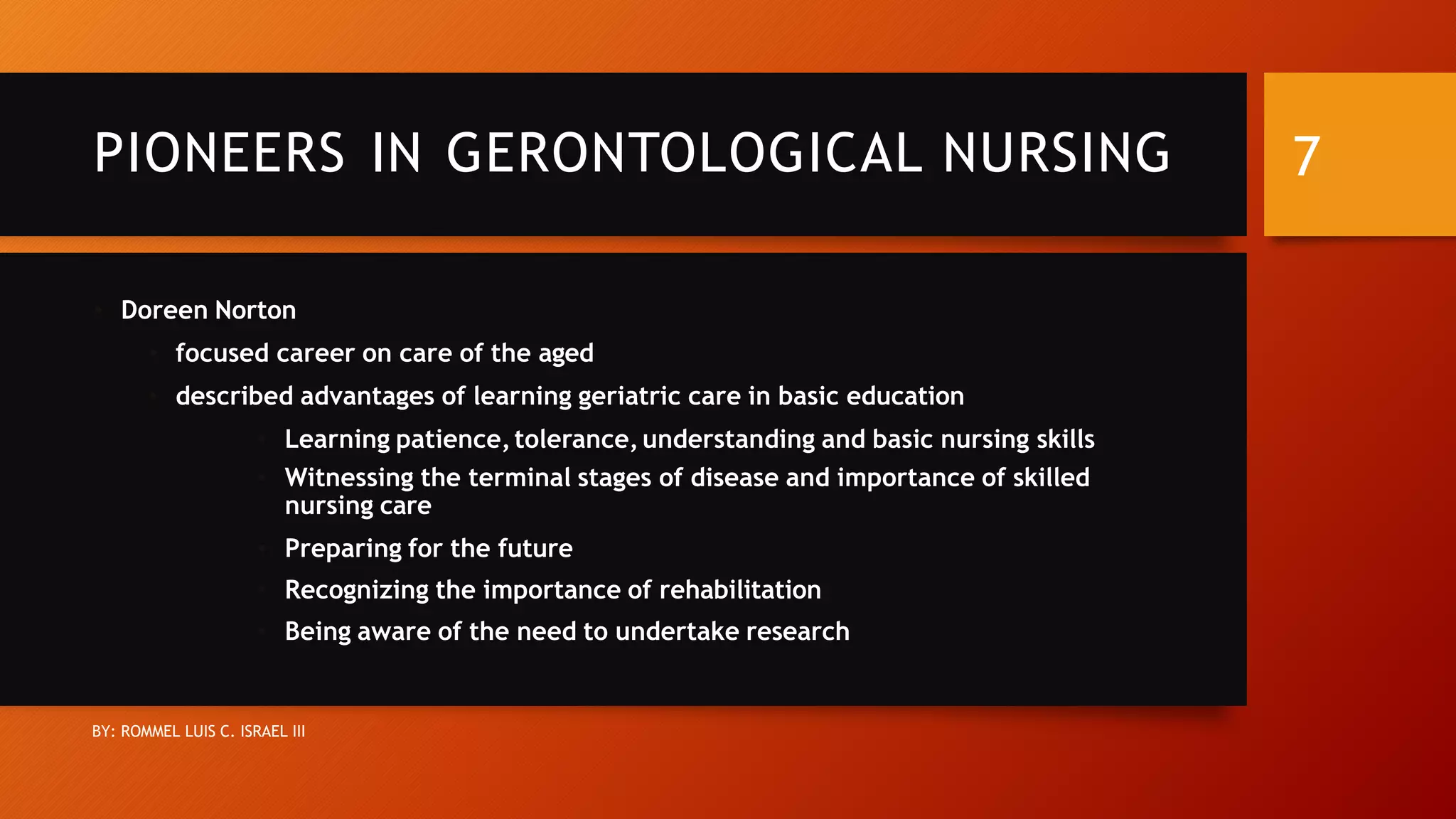 INTRODUCTION TO GERONTOLOGICAL NURSING | PPTX
