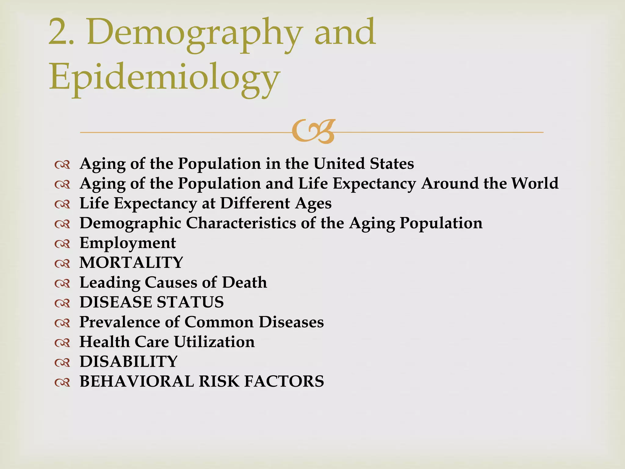 Introduction to gerontology | PPTX