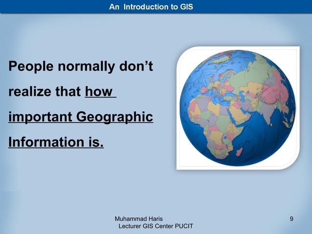 Introduction to gis | PPT | Geography | Science