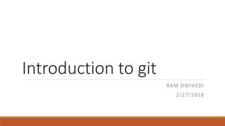 Introduction to git | PPT