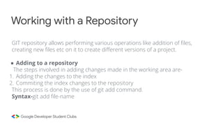 Introduction to Git and Github - Google Developer Student Clubs CET ...