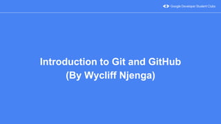 Introduction to git and Github | PPTX