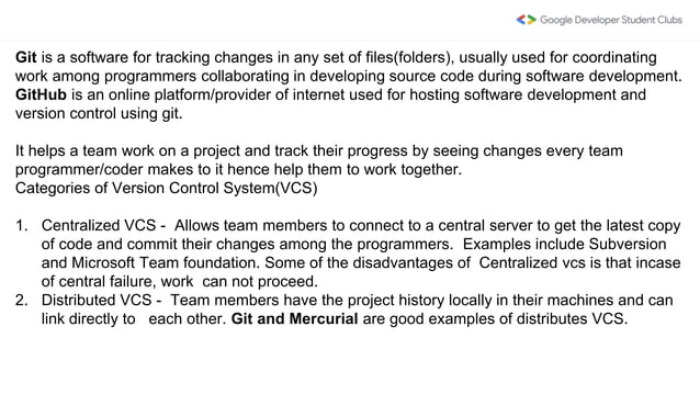 Introduction to git and Github | PPTX