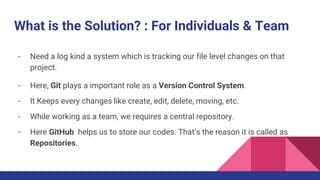 Introduction to git & github | PPT