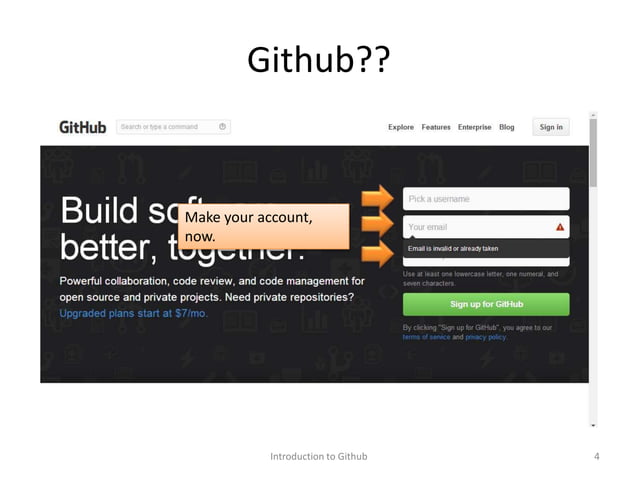 Introduction to github using Egit | PPT