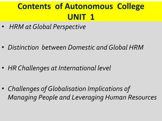 Introduction to global hrm | PPTX