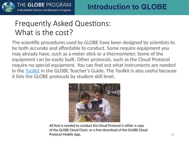 Introduction to GLOBE a presentation to identify globe project. | PPT