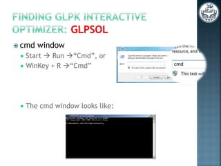 Introduction to glpk | PPT