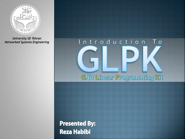 Introduction to glpk | PDF | Computer Software and Applications | Computing