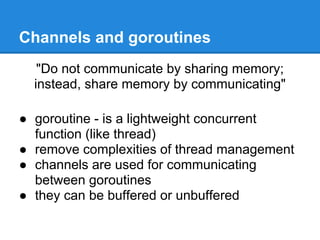 Introduction to Go programming language | PDF