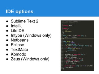 Introduction to Go programming language | PDF
