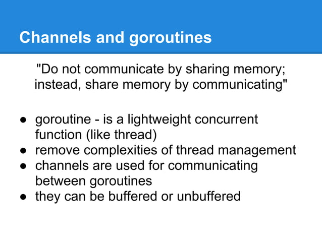 Introduction to Go programming language | PPT