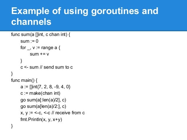Introduction To Go Programming Language Introduction To Go Programming Language