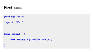 Introduction to golang | PPT