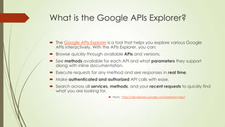Introduction to Google API | PPTX