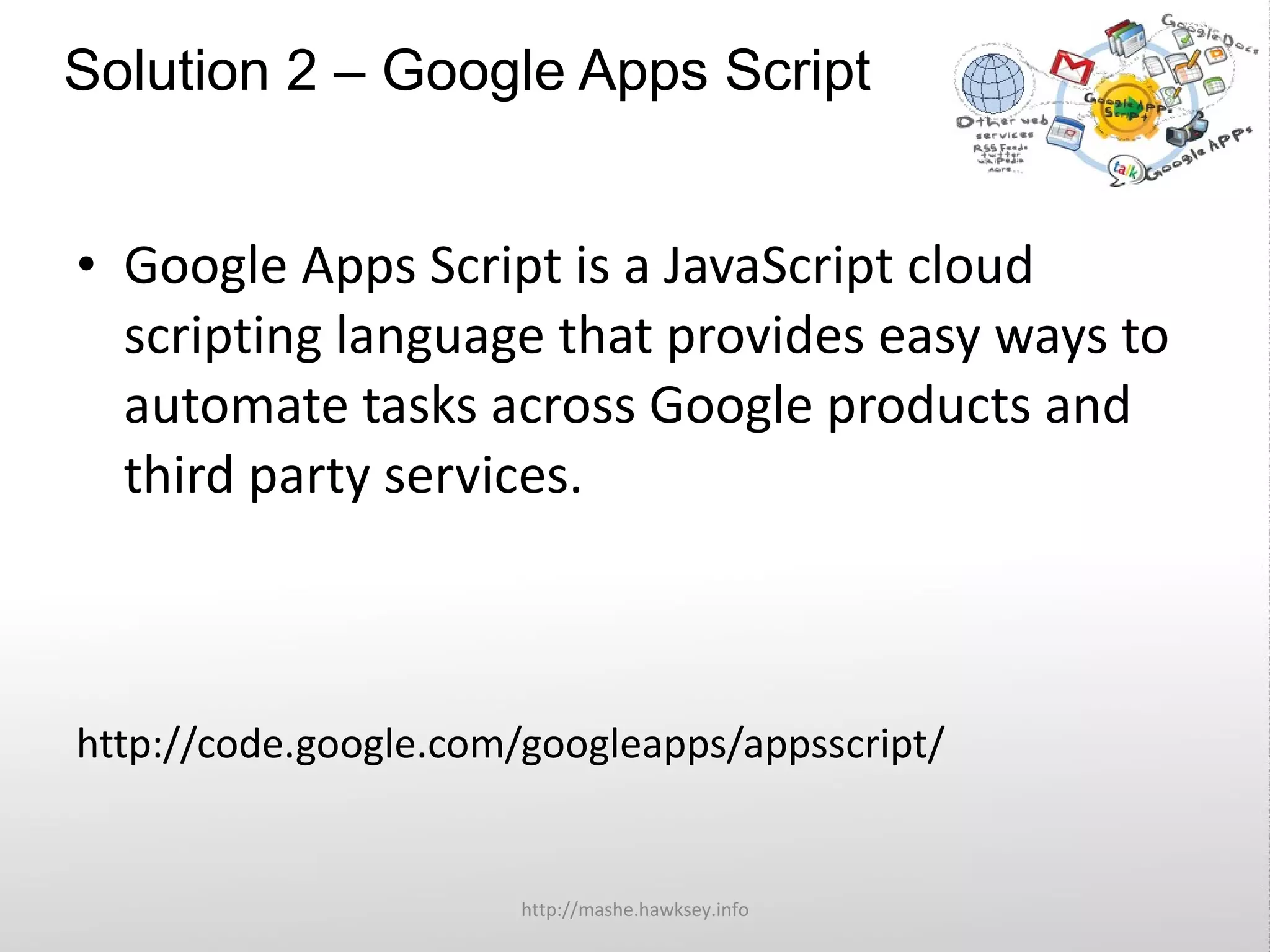Introduction to Google Apps Script | PPT