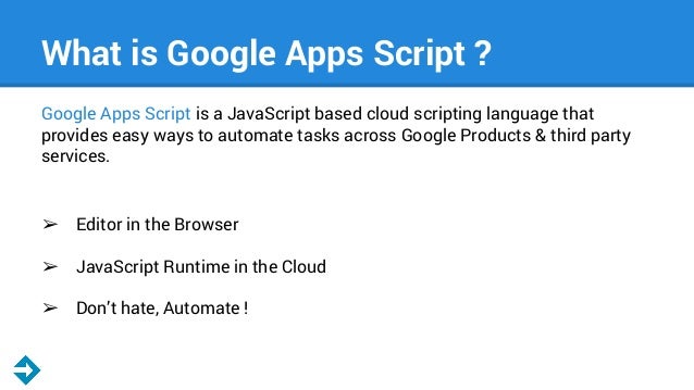 Introduction to Google Apps Script