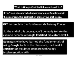 Introduction to google certified educator level 1 | PDF