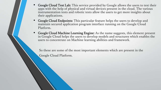 Introduction to google cloud platform | PPT